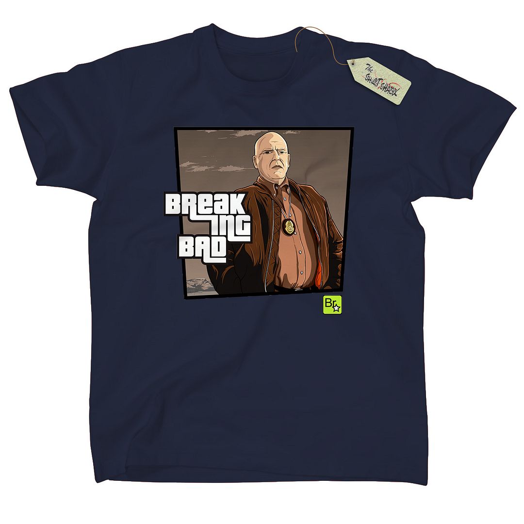 BREAKING BAD MENS FUNNY T SHIRT GTA HANK SCHRADER GRAND THEFT AUTO DEA ...
